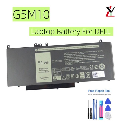 G5M10 NEW Battery for Dell Latitude 3150 3160 E5250 E5270 E5450 E5470 ...