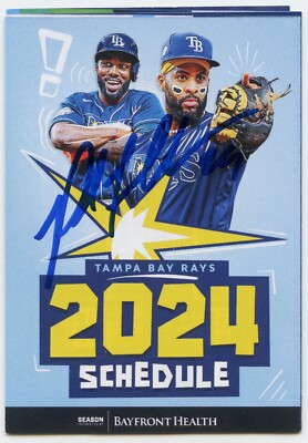 Pete Fairbanks Autographed Tampa Bay Rays 2024 Pocket Schedule Beckett COA | eBay