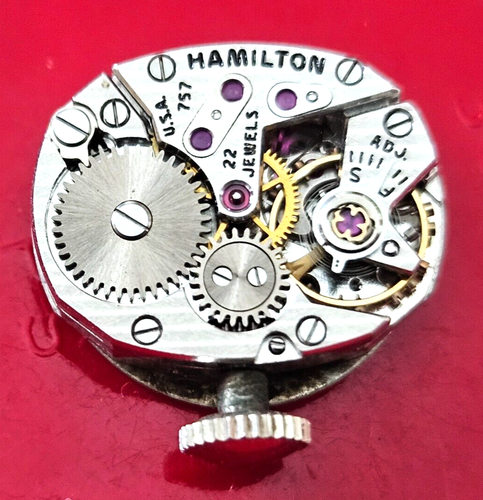 VINTAGE~HAMILTON 757~USA WATCH MOVEMENT (GOOD BALANCE) | eBay