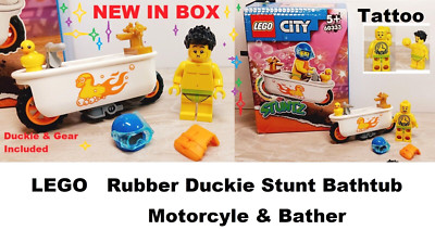 New LEGO Rubber Duck Bathtub Racer Minifigure Vehicle Carnival Race ...