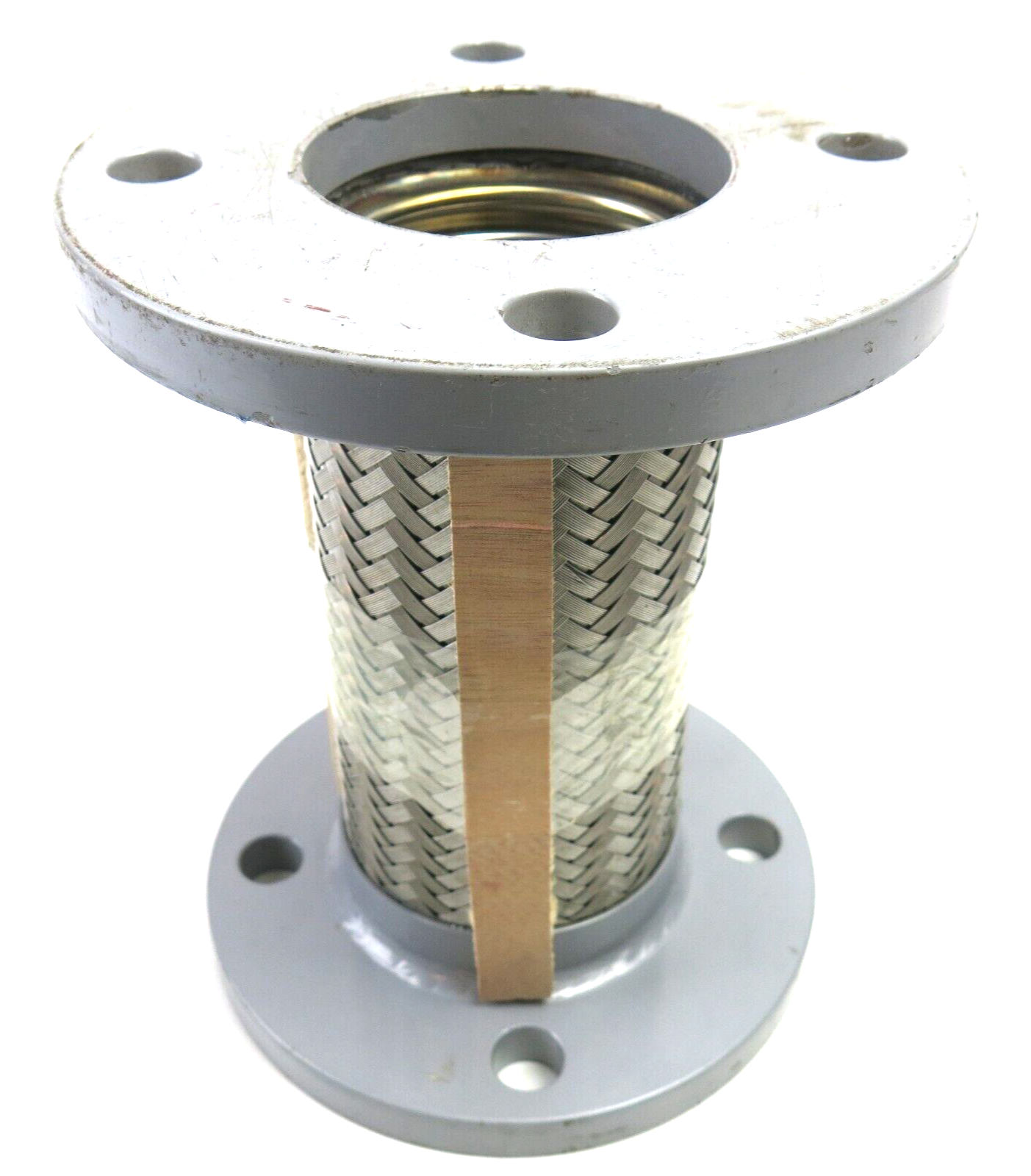 3-1/2" SS BRAIDED FLANGED PUMP CONNECTOR / CORRUGATED / FLEXIBLE / HOSE ...