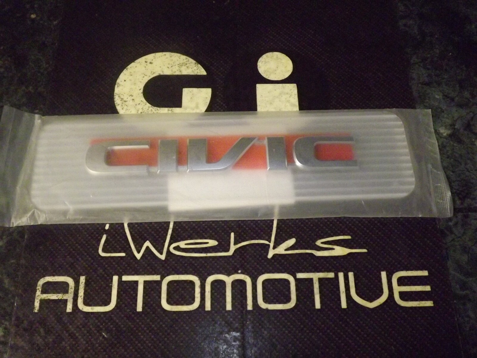 OEM 01-05 Honda Civic S5A Trunk / Rear Bumper Emblem Badge Script ...