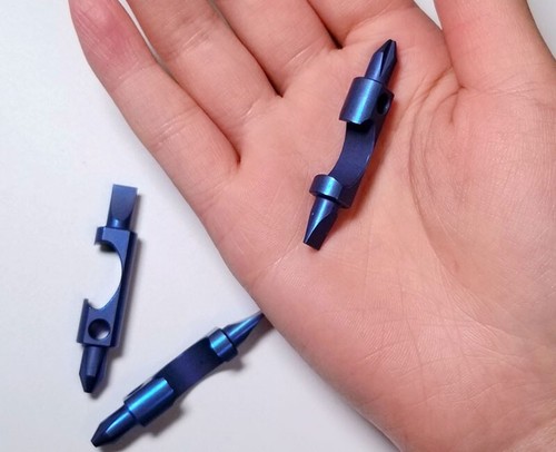 EDC Portable Titanium Multi Tools Bottle Opener Bolt Driver Screwdriver ...
