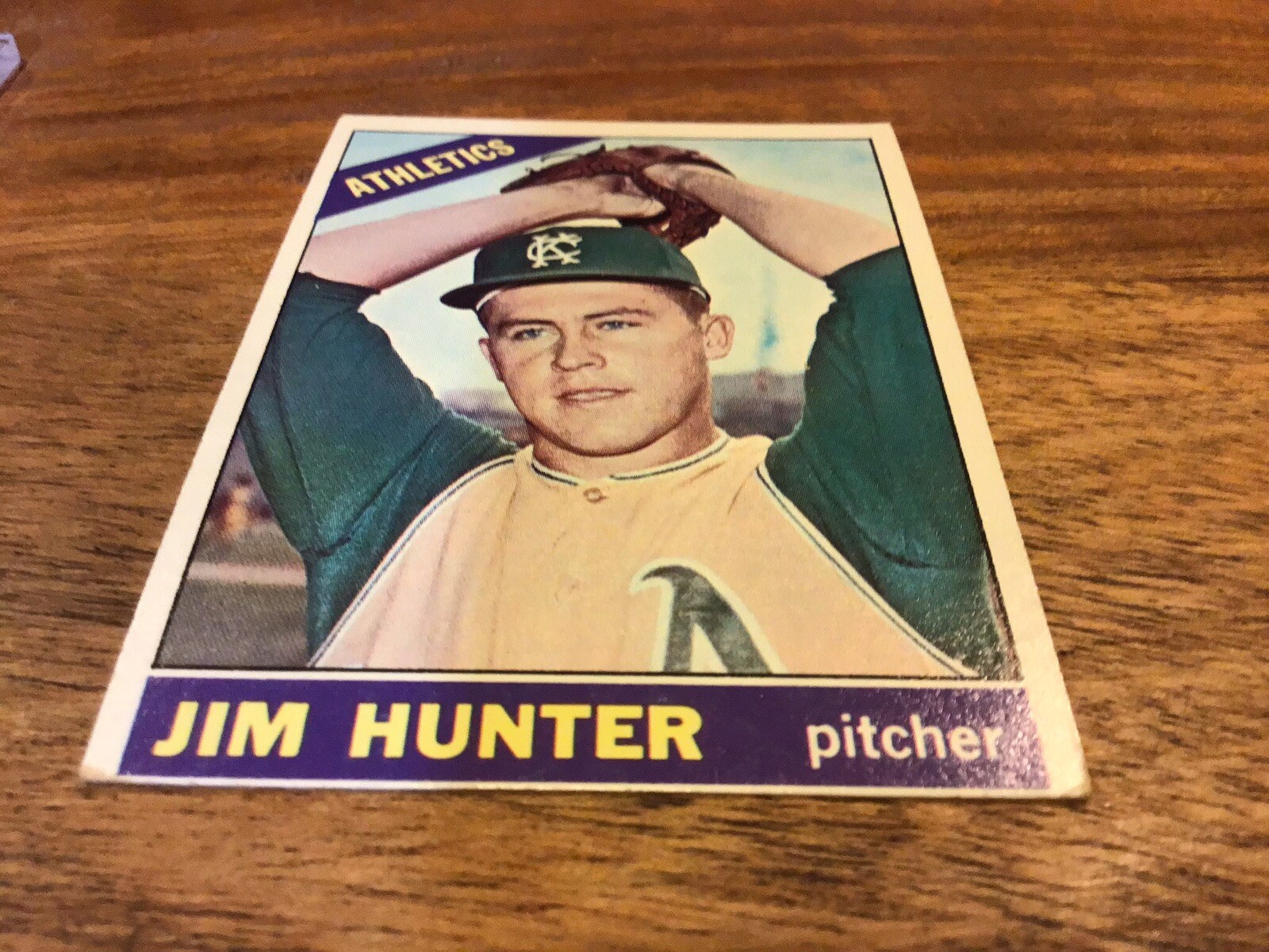 Jim Catfish Hunter 1966 Topps Baseball #36 Oakland A's Athletics MLB EX ...
