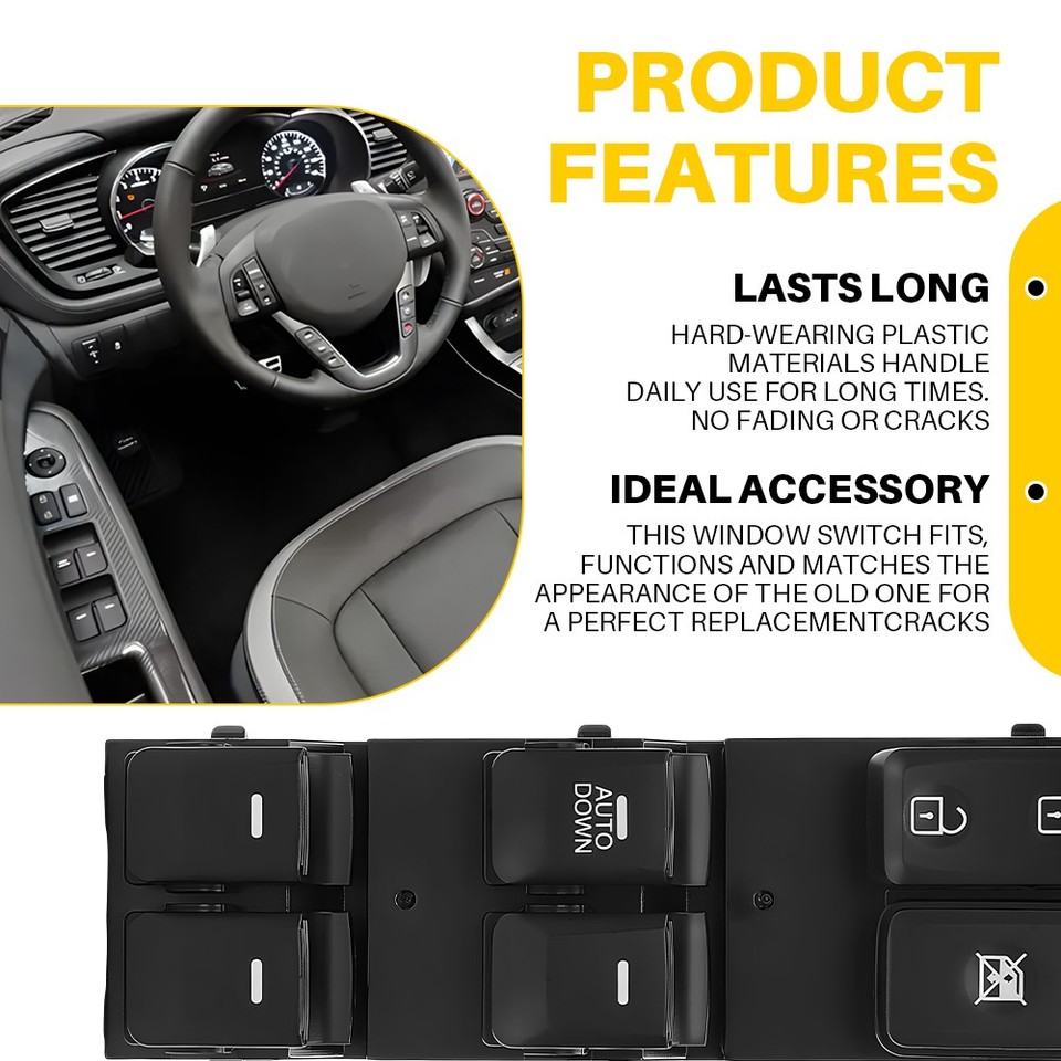 Power Window Switch Master Front Left Fit Kia Sportage 2011 2012 13-15 ...
