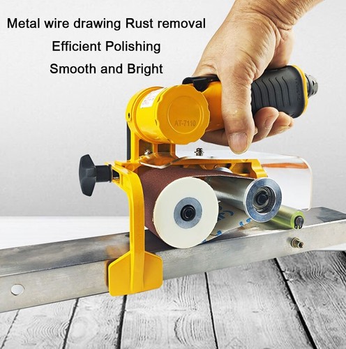Pneumatic Belt Sander Wire Drawing Machine Stainless Steel Metal Rust ...