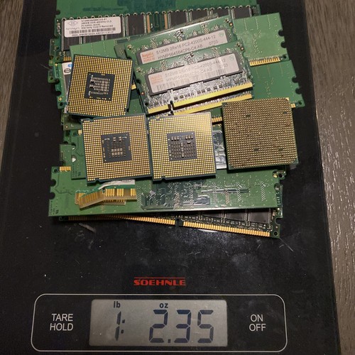 1.2 Lbs. of scrap Computer Memory& Processors For gold precious metals ...