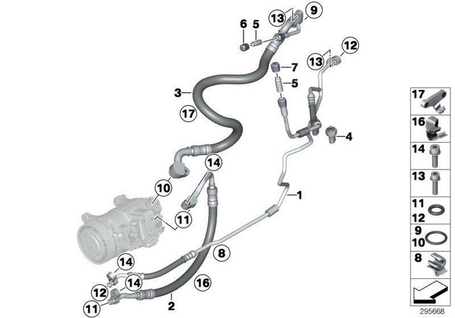 Original BMW 64539228244 - Saugleitung Verdampfer-Kompressor online ...
