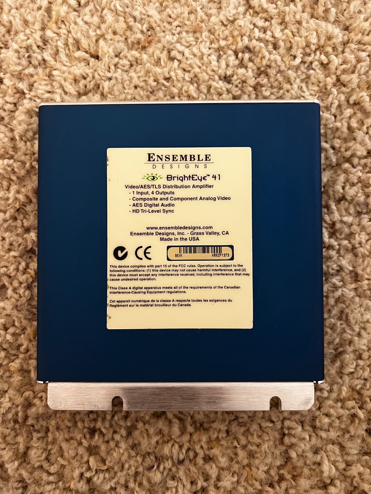 Ensemble Designs BrightEye 41 Analog Video/AES/Tri-Level Sync ...