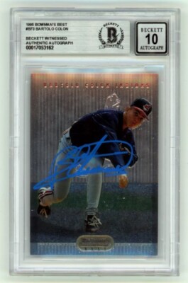 Bartolo Colon 1995 Bowman Best #73 Rookie RC Signed Beckett Wit BAS BGS ...