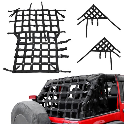 Mesh Cargo Net Storage Restraint System Accessory For 2007-2018 Jeep ...
