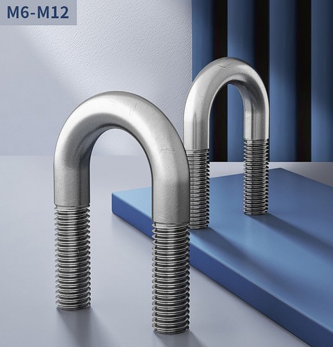 U Bolts M6-M12 Exhaust Clamps U-shaped Pipe Clamp U Style Screws 304 ...