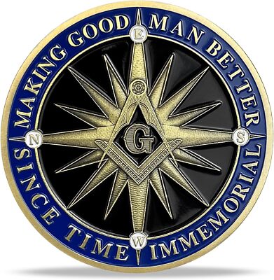 Freemasonry Challenge Coin Master Mason Compass Masonic Making Good Man ...