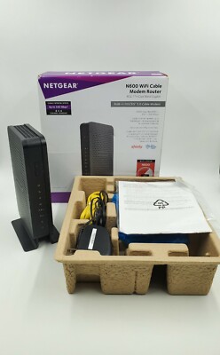 NETGEAR N600 (8x4) WiFi Cable Modem Router C3700, DOCSIS 3.0 Fast ...