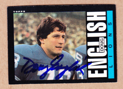 Doug English signed 1985 Topps card # 58- Detroit Lions | eBay