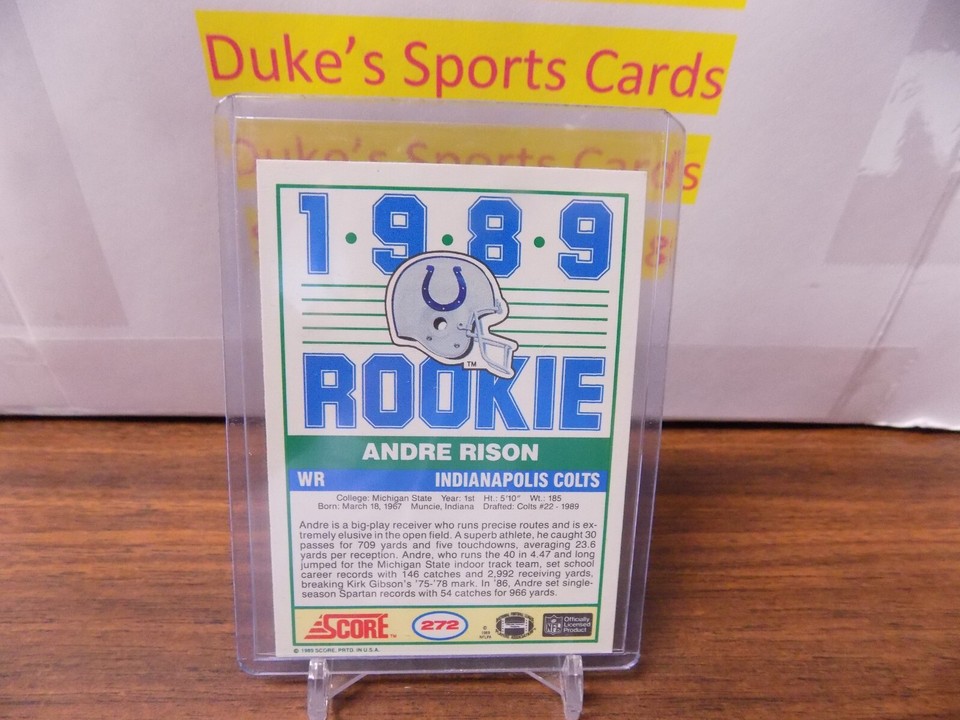 1989 Score - Andre Rison - Rookie Card #272 - K30 | eBay