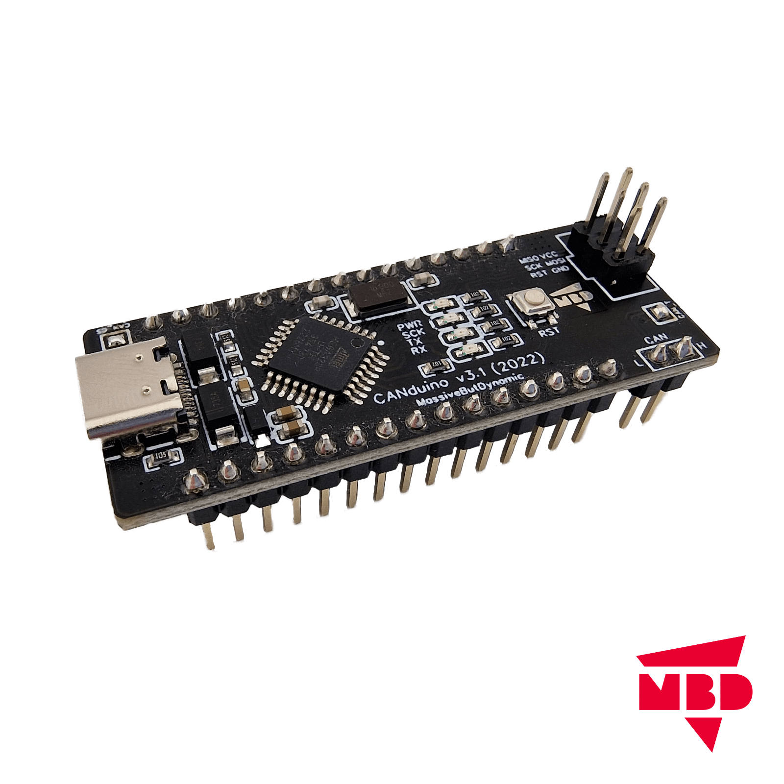 CANduino v3.1 ATmega328P USB-C PCB mit CAN-Bus MCP2515 Modul Arduino ...