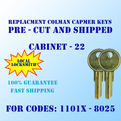 1101X 8025 keys for 1965-2012 Coleman Campar PopUP Step Up Door, Pre ...