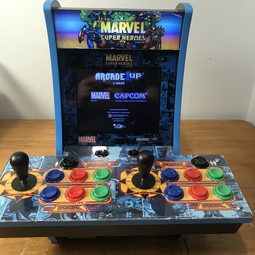 Marvel Super Heroes Capcom Arcade 1UP 2 Player Countertop 3 Games ...