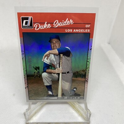 2023 Panini Donruss Duke Snider #282 1990 Retro Season OPS Holo Foil ...