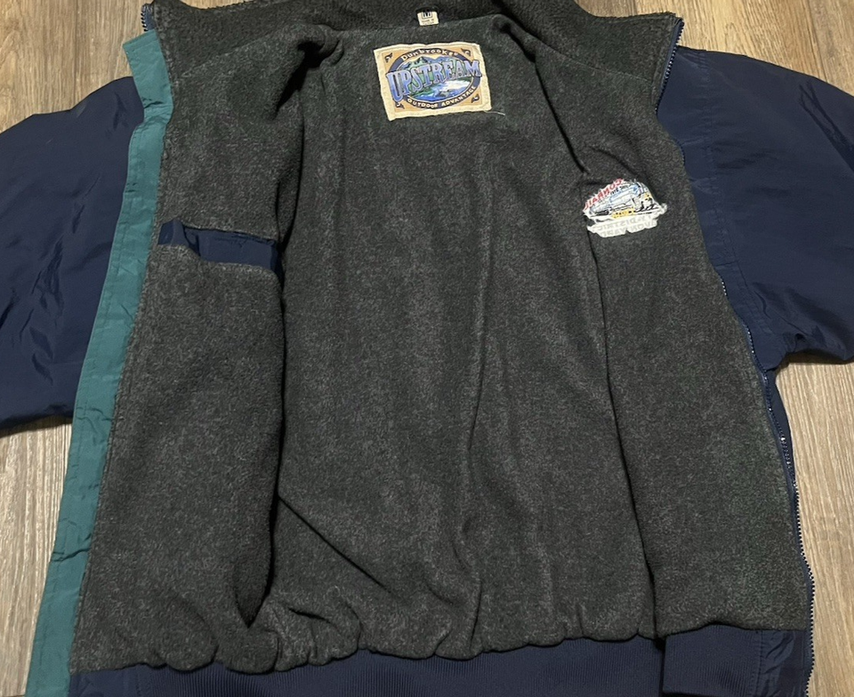 VTG Conrail 1998 Dunbrooke Outdoor Jacket Mens M Blue Full Zip ...