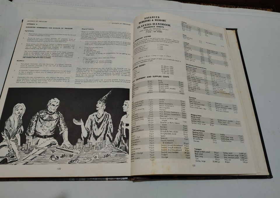 AD&D Players Handbook 6th & Dungeon Masters Guide 1st Rev Gygax TSR ...
