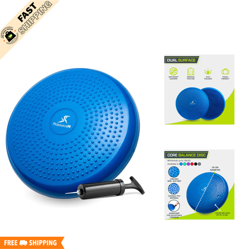 14in Balance Disc Trainer Core Stability Cushion with Pump for Fitness ...
