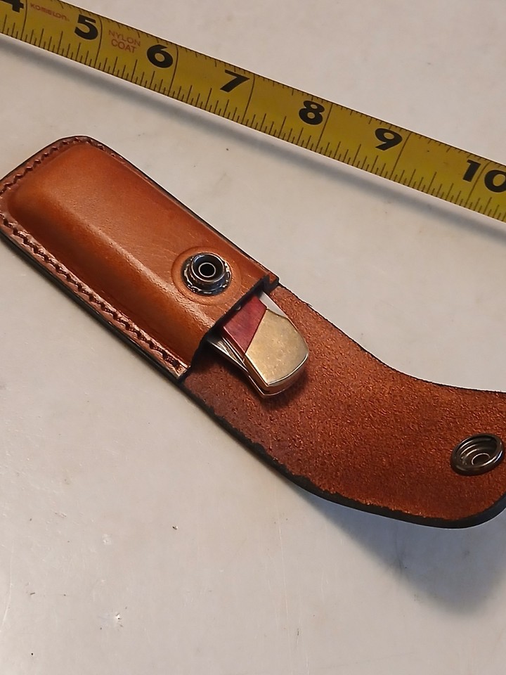 Ex Con VINTAGE SCHRADE UNCLE HENRY LB5 POCKET KNIFE with Leather Sheath ...