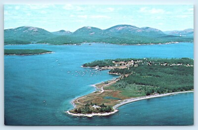 POSTCARD The Maypole Islesford Maine Cranberry Island Aerial View | eBay