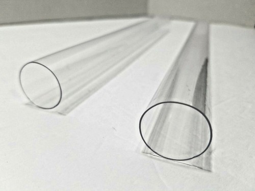 Clear Plastic Cylinder Tubes Crafts 12" Length 1" Diameter .025 Thick 4 ...