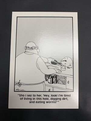 The Far Side Gary Larson Postcard Bartender Bar Drink Vintage Comic ...