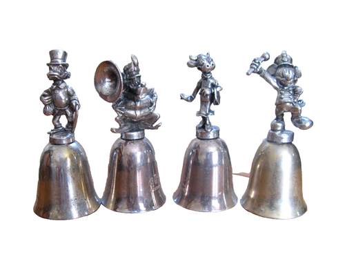 Disney NE New England Collector's Society Set of 4 Silverplate 3" Bells ...