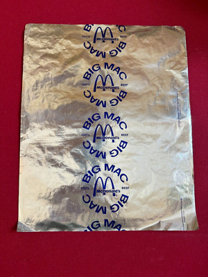 1968, McDonald's, BIG MAC "Un-Used", Foil Wrapper (Scarce / Vintage) | eBay