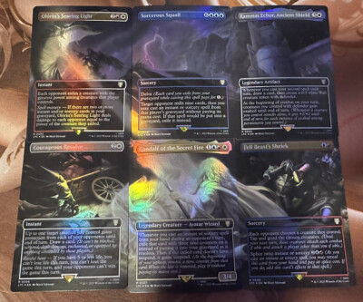 MTG FOIL Gandalf Of The Secret Fire Helm’s Deep Complete Set Scene ...