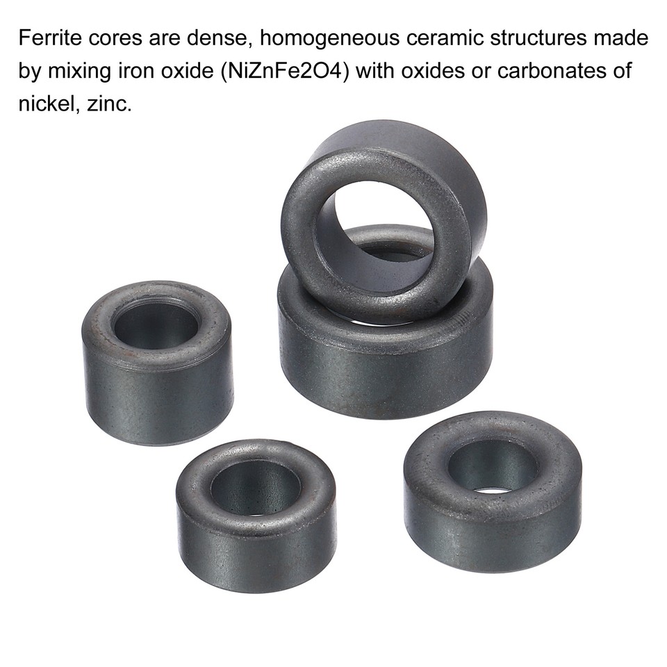 20 Pack Ferrite Toroid Cores Set Transformer Inductor Coil Ring Black 5 ...