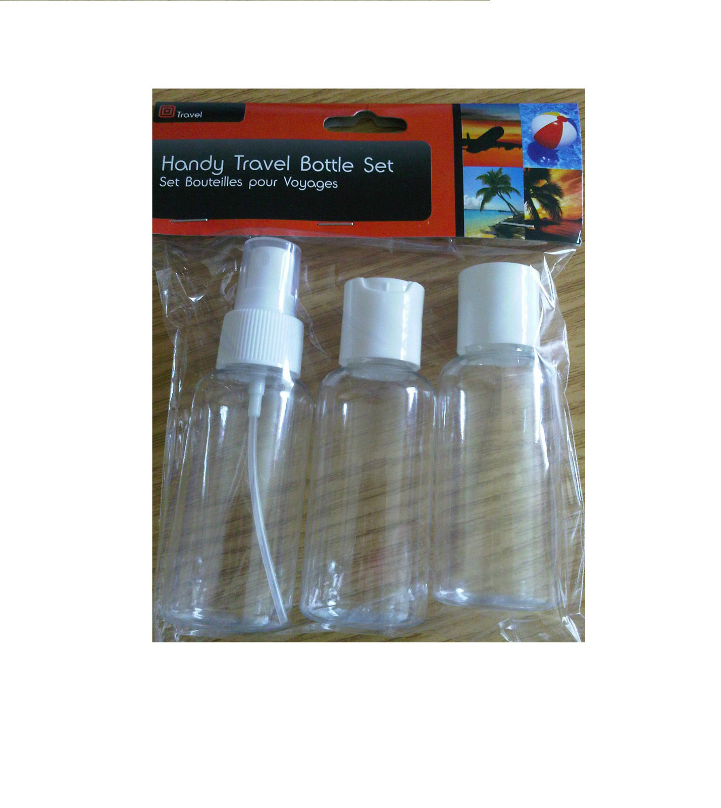 3pc Travel Bottle Set - 100ml Liquid Hand Luggage Airport Plane Flight ...