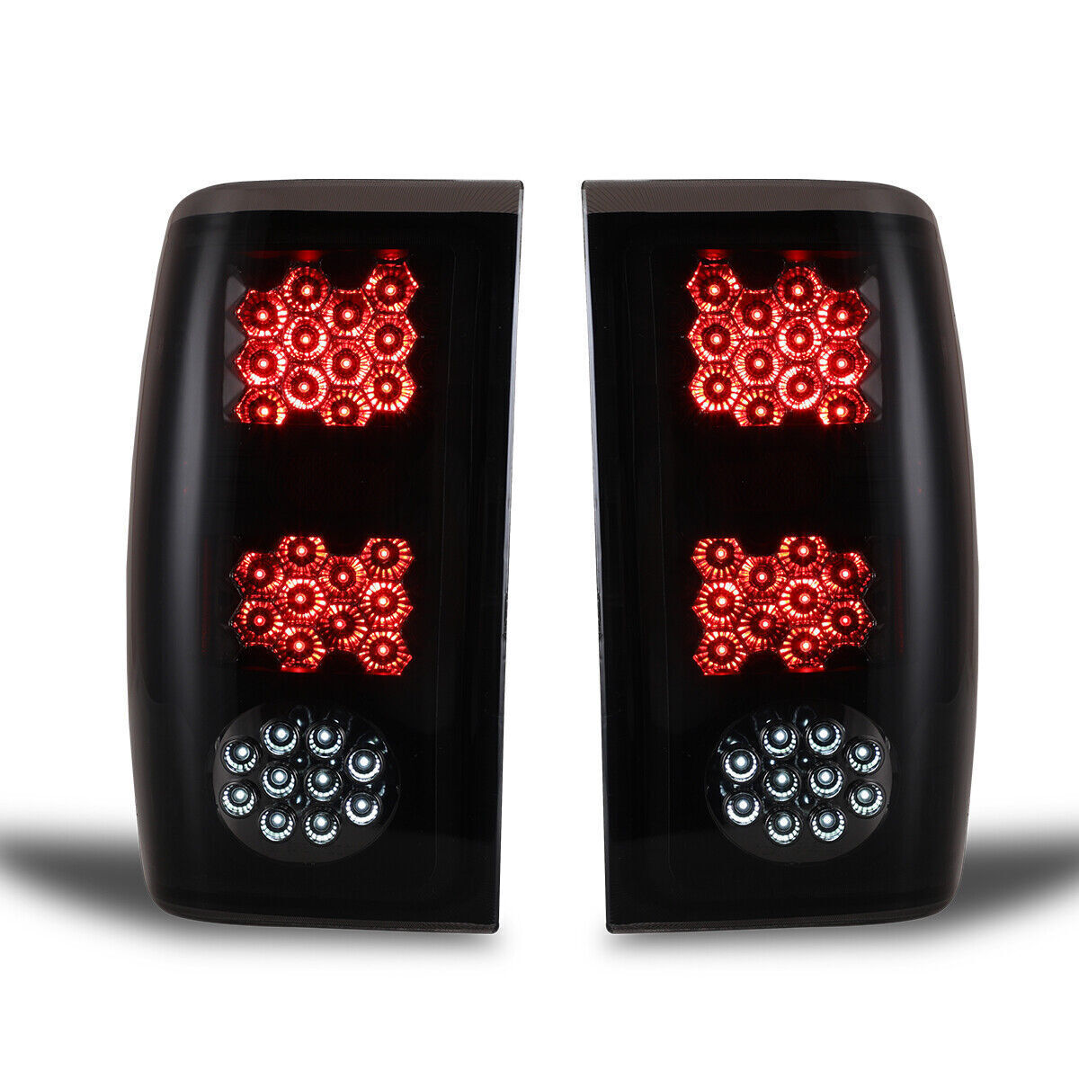 For 1993-1999 Ford Ranger LED Tail Lights Black Smoke Lens Rear Brake ...