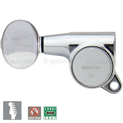 NEW Gotoh SG381-05 R6 Set 6 in line Mini Tuners OVAL Button LEFT HANDED ...