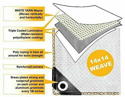 14x20 Super Heavy Duty Tarp Multi Purpose Waterproof Tarpaulin ...