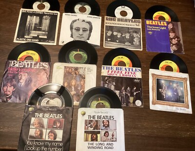 THE BEATLES - LOT OF (10) 45 RPM VINYL RECORDS | eBay