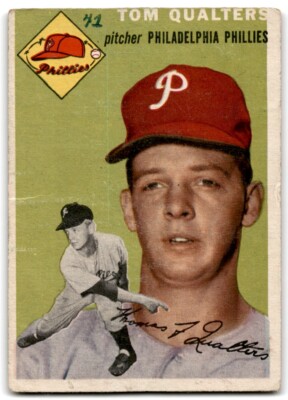 1954 Topps Tom Qualters RC Philadelphia Phillies #174 | eBay