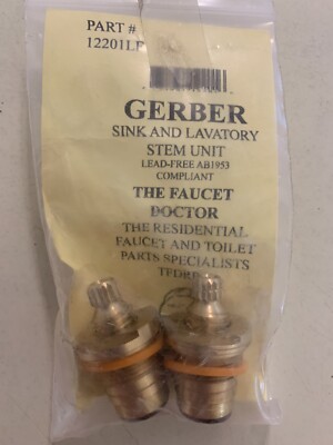 Gerber Sink And Lavatory Stem Unit Hot Cold The Faucet Doctor New 12201LF | eBay