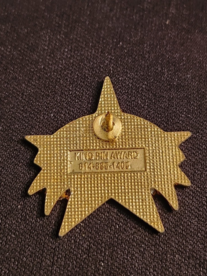 100% Perfect Attendance Lapel Pin, King Pin Award | eBay