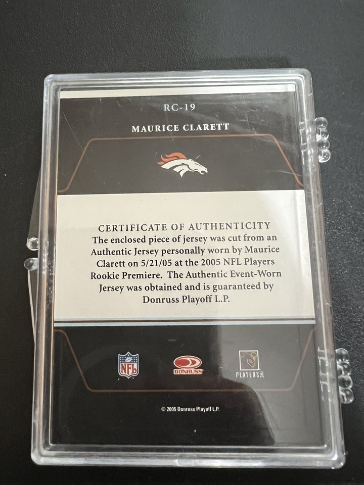 2005 Donruss Maurice Clarett Jersey Card - Denver Broncos | eBay