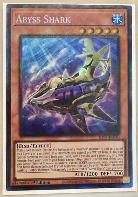 Abyss Shark 1st Edition Prismatic Collector's Rare RA03-EN030 Yu-Gi-Oh ...