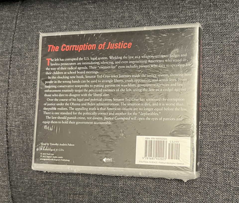 Justice Corrupted: Ted Cruz (CD Audiobook) 8 CD New 9781685922023| eBay