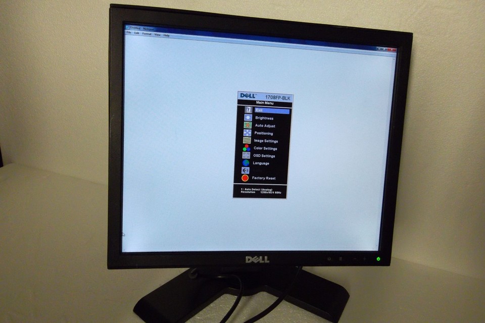 Dell P170S 1708FP LCD Monitor 17" BLACK USB Hub DVI VGA VMPX3 YVG53 ...