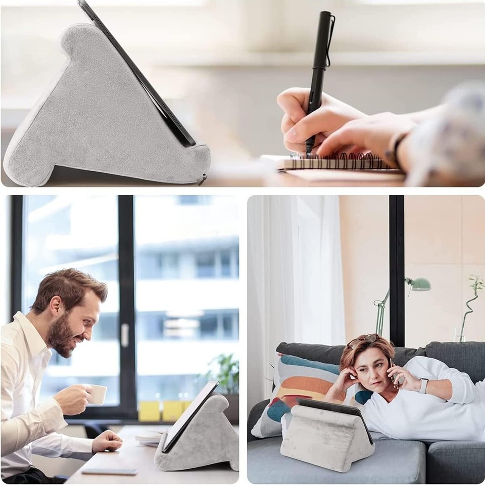 Tablet Pillow Stand - Universal Multi-Angle Soft Pad Rest for iPad ...