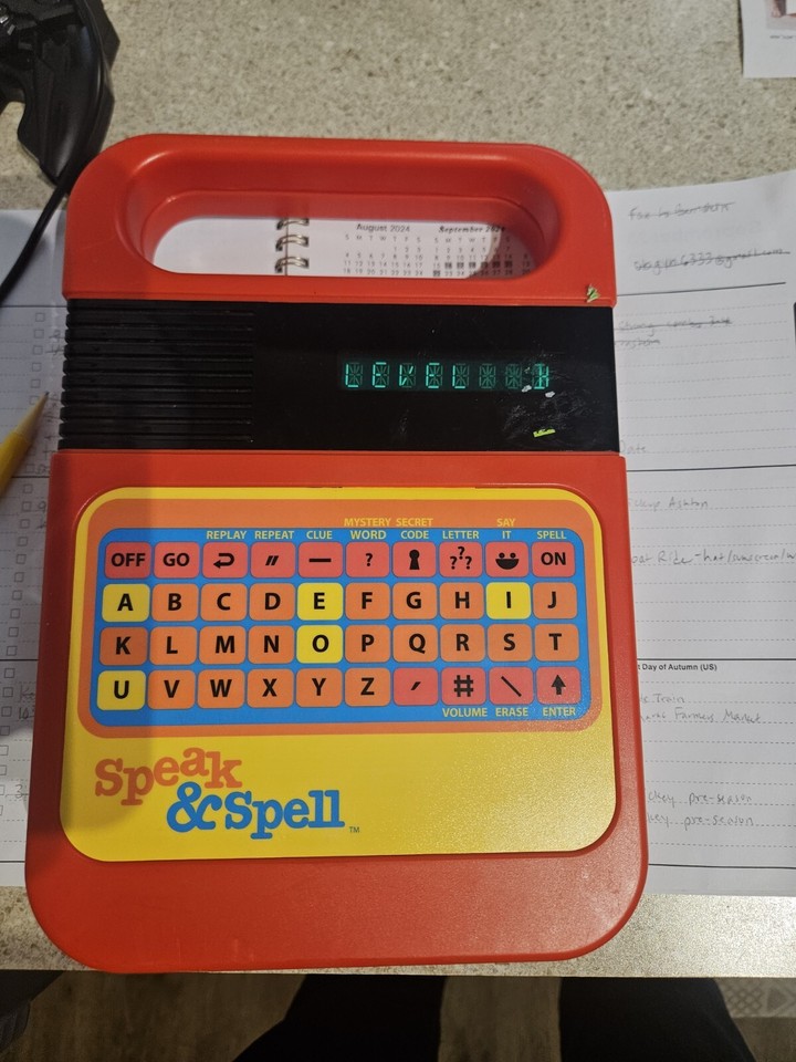 Vintage 1978 1980 Texas Instruments Speak & Spell Tested Working ...