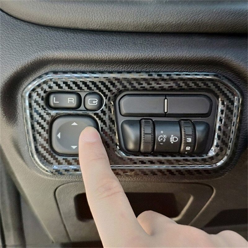 Carbon Fiber Car Headlight Button Switch Cover Trim For GWM Cannon Ute ...